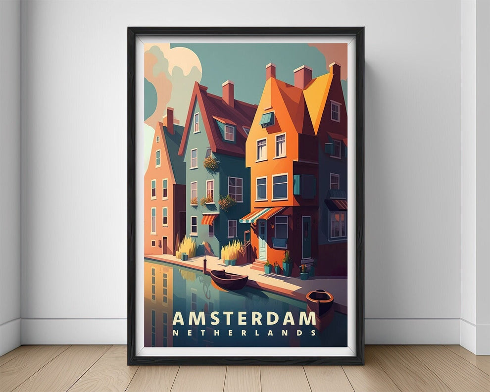Amsterdam Netherlands Travel Poster – The Travel Wall