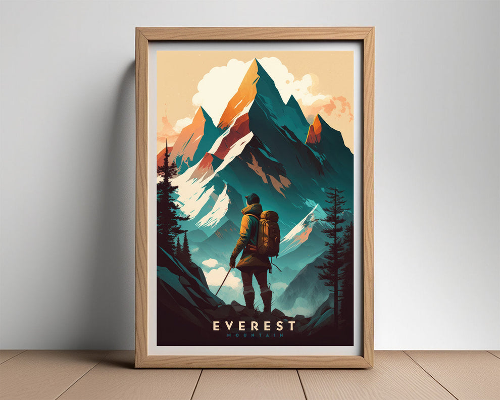 Mount Everest Travel Poster – The Travel Wall